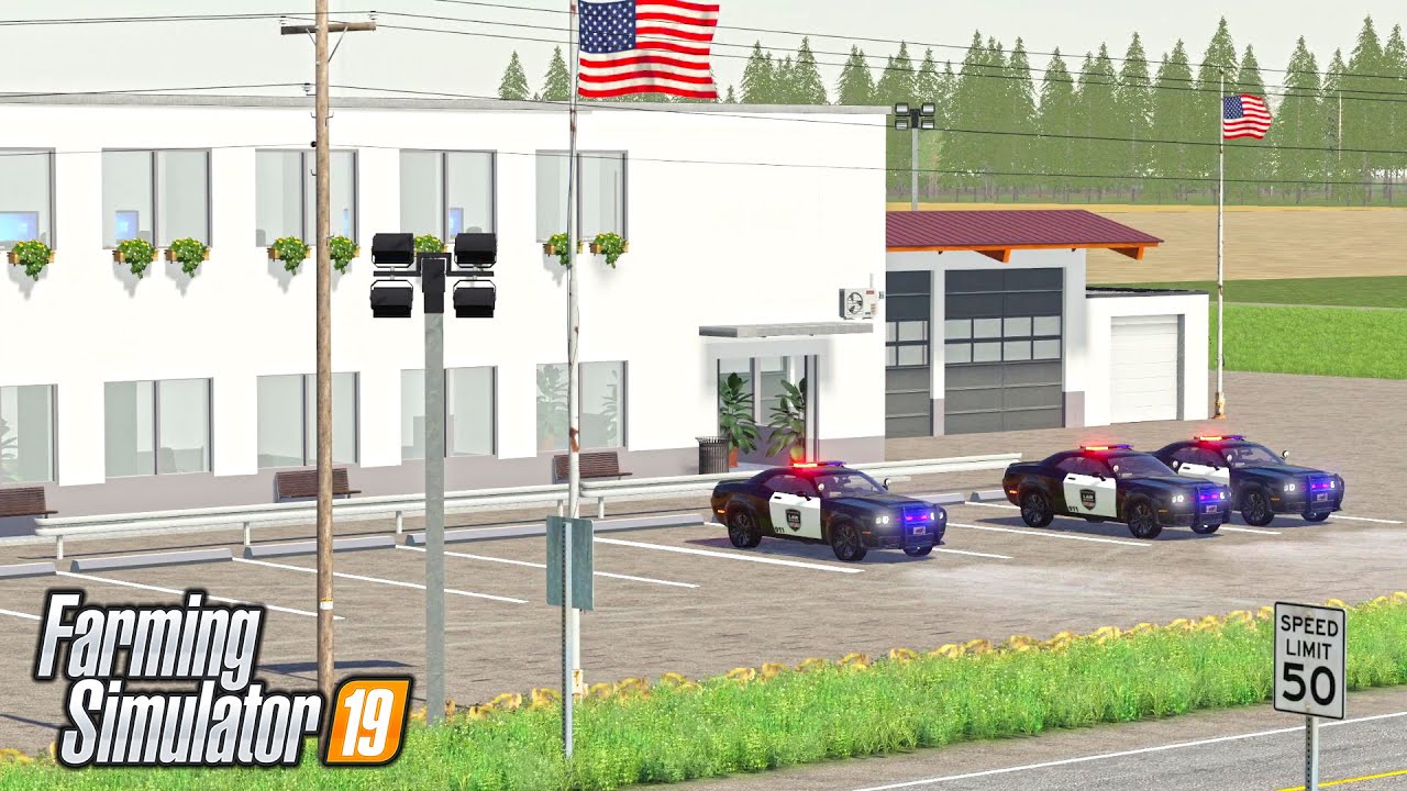 BUILDING A POLICE STATION FS19 (Nebraska Lands USA) FARMING SIMULATOR ...