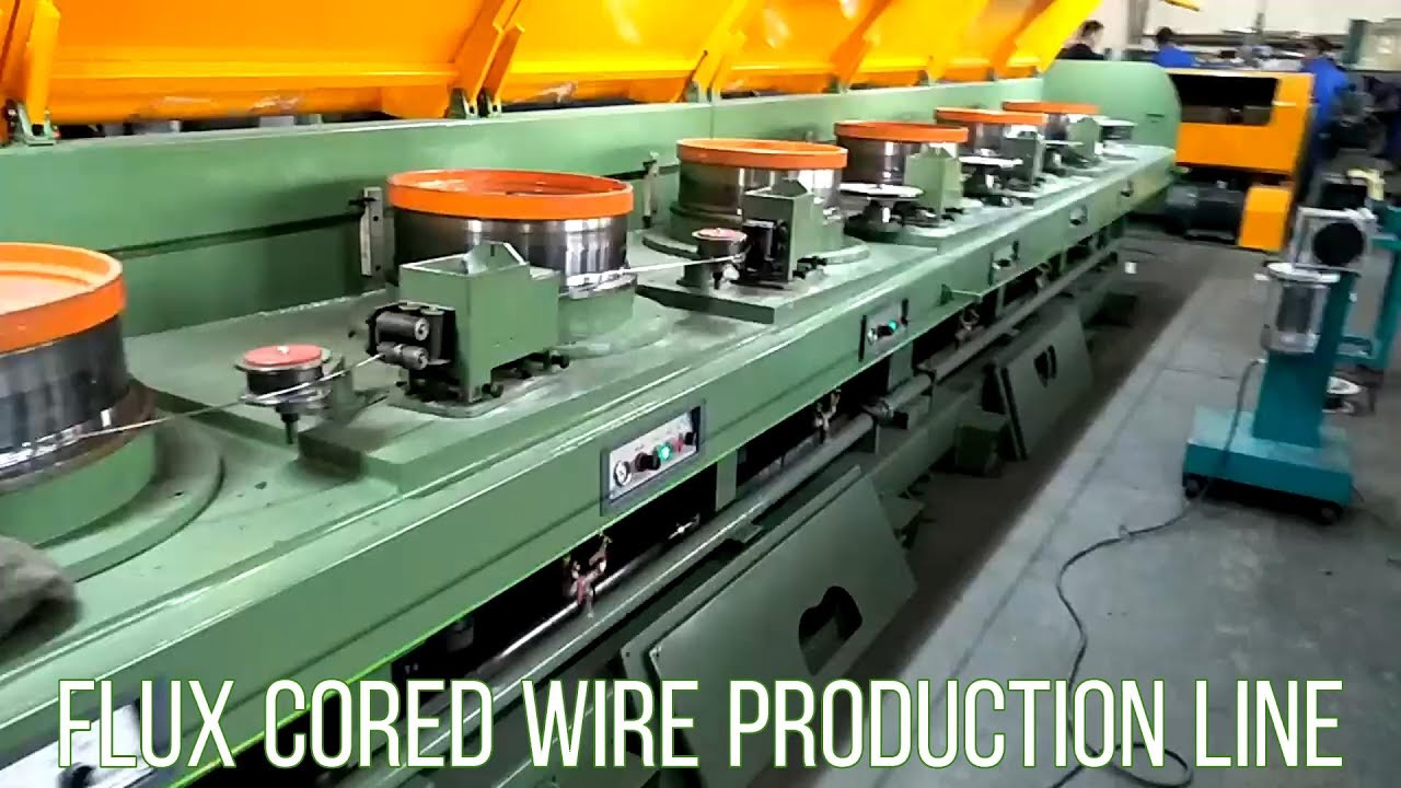 flux cored wire production line - YouTube