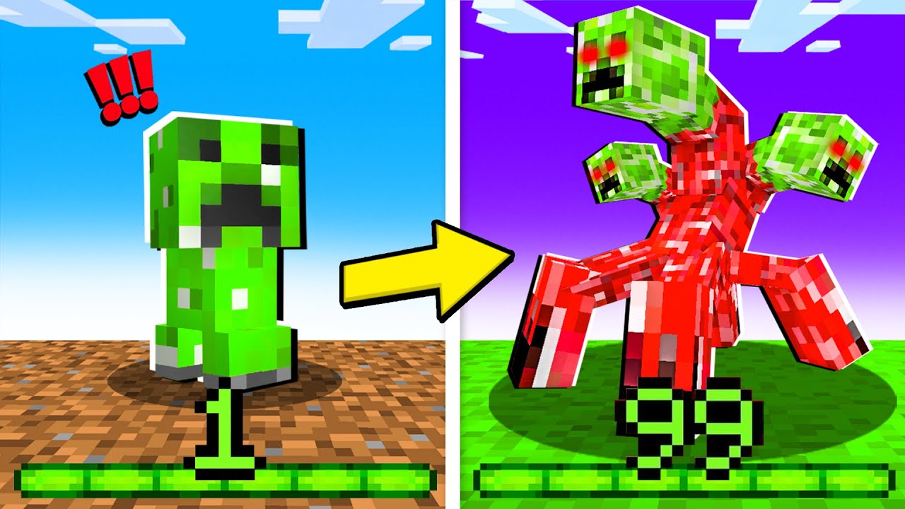 MINECRAFT ale EXP to EWOLUCJA POTWORA! - YouTube