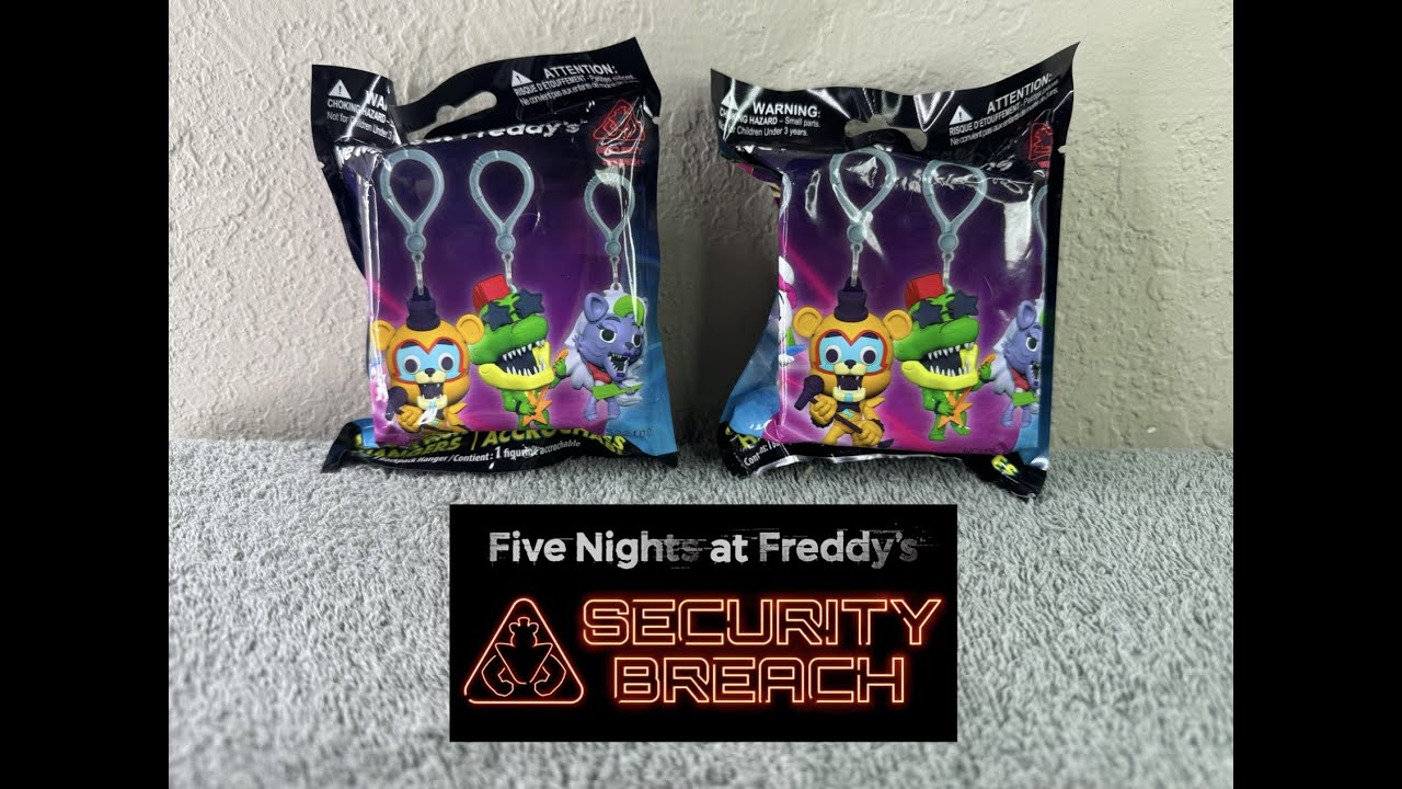 Five Nights At Freddy's Security Breach Backpack Hangers Figurines ...