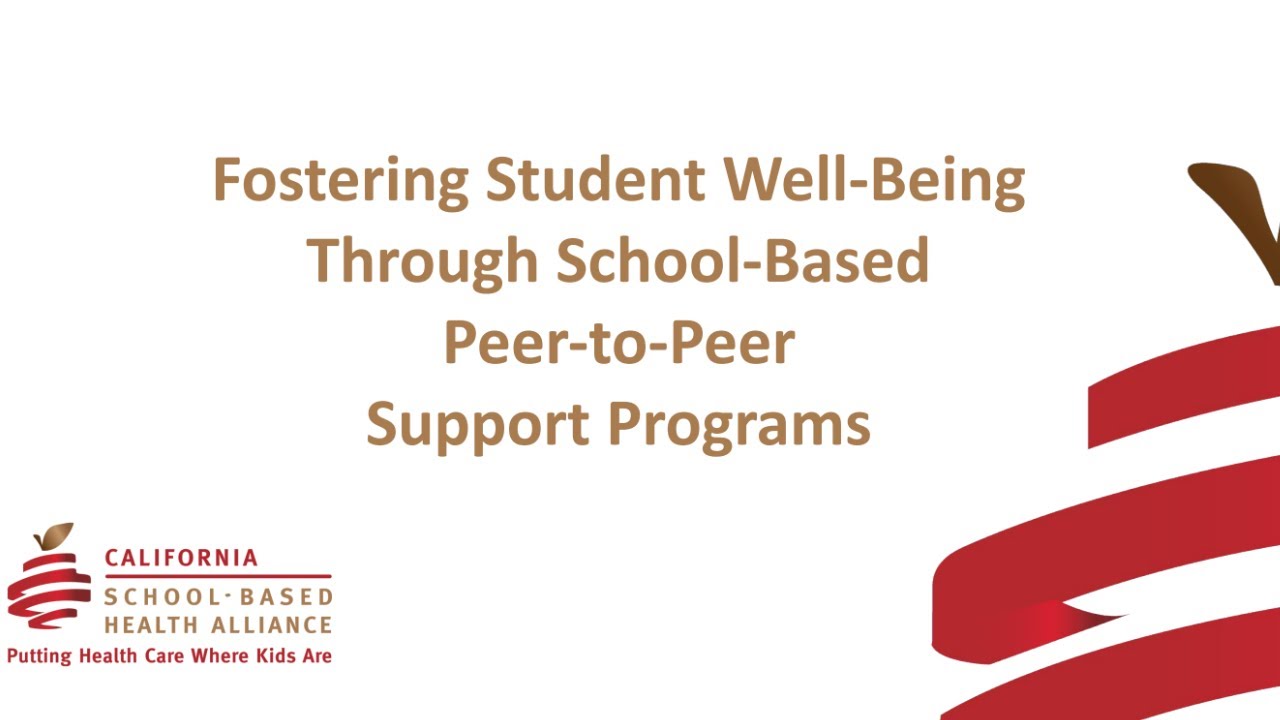 Fostering Student Well-Being Through School-Based Peer-to-Peer Support ...