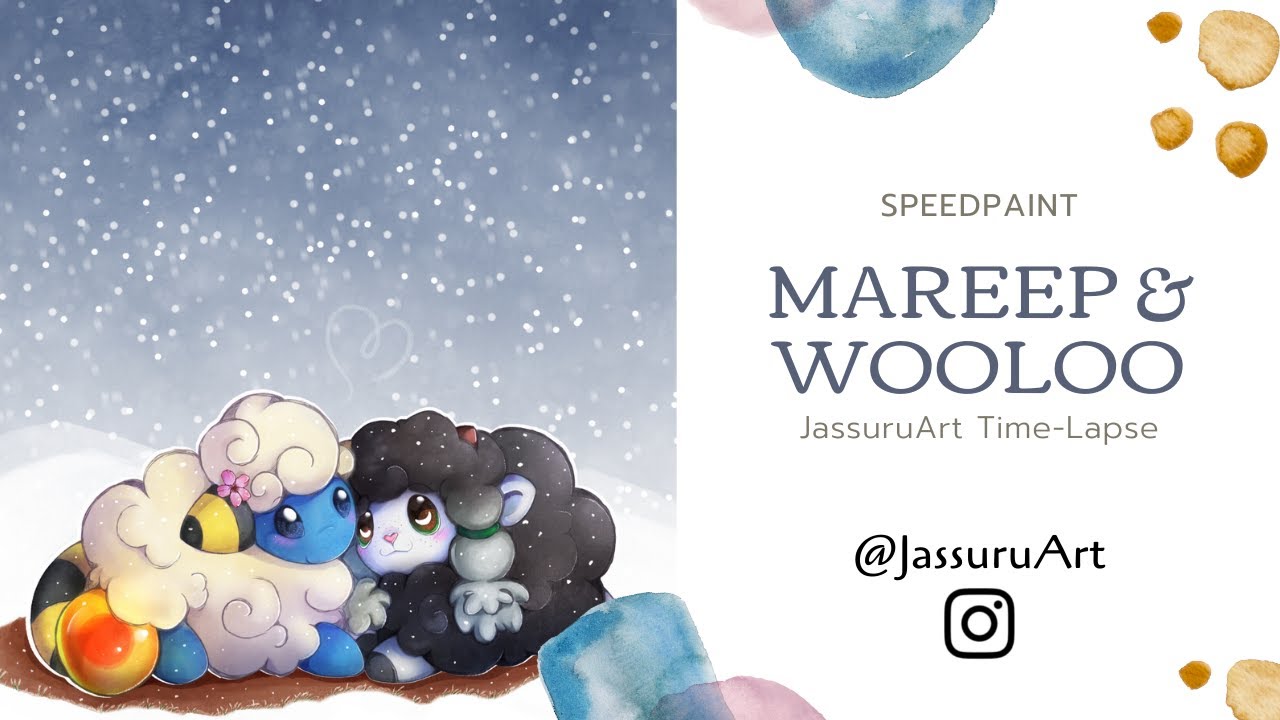 Pokémon - Valentine's Day Speedpaint - Mareep & Wooloo - YouTube
