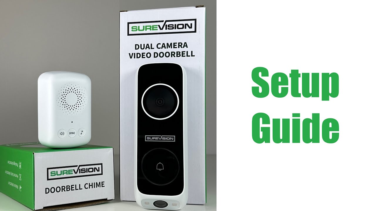 SureVision Dual Lens Wireless Doorbell Camera Setup Guide - YouTube