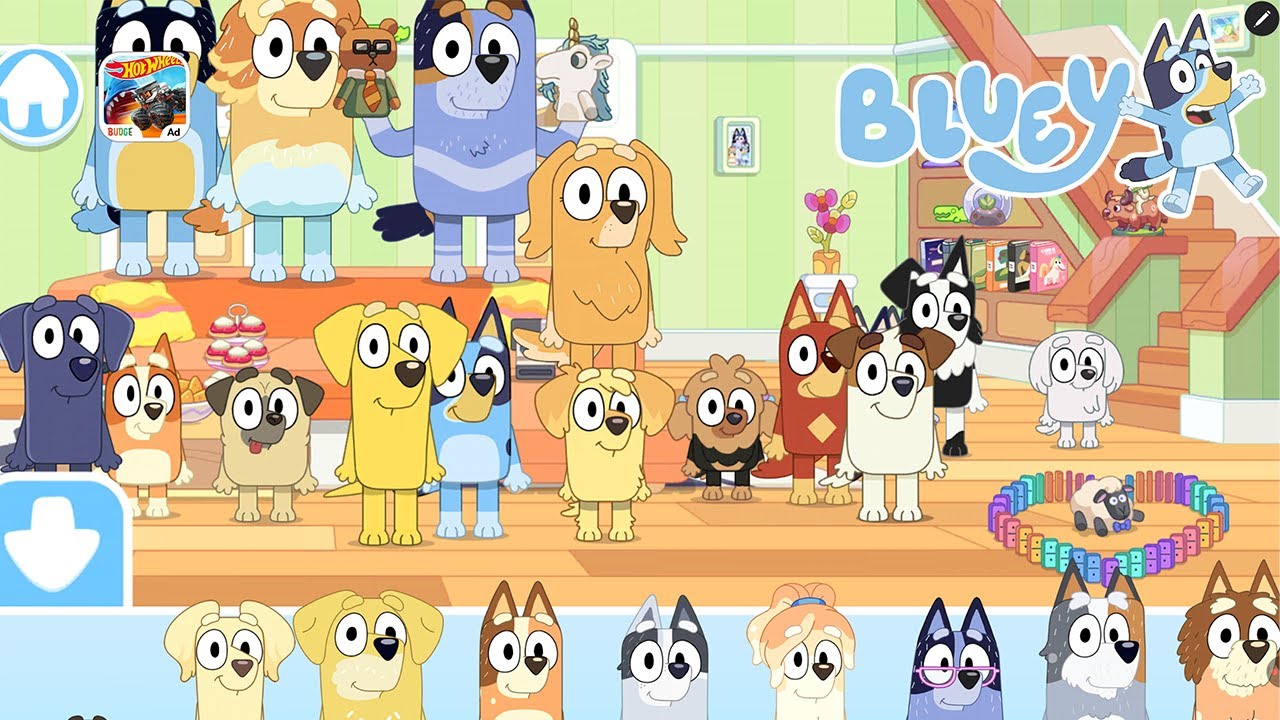 🌈🌈Let's Play Bluey The Videogame! Reading Books & Dancing In Living ...