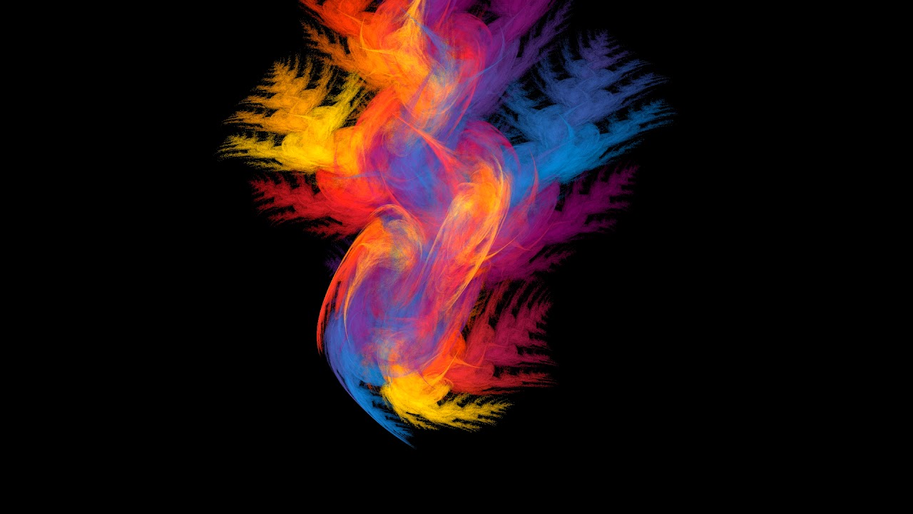 Vivid Slow Fractal Flame Meditation Animation! Silent Fractal Flame ...