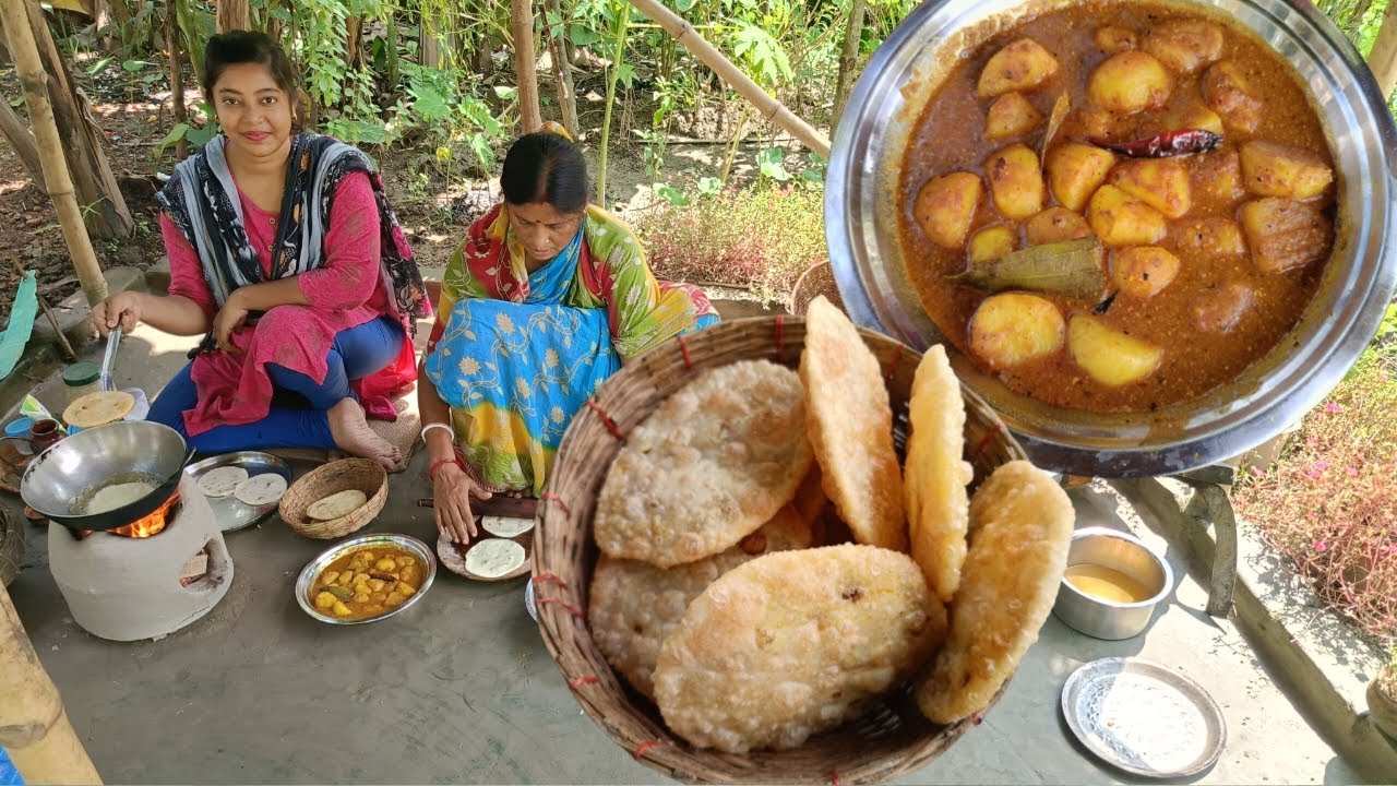 লোভনীয় স্বাদের সেরার সেরা মটন পুরি সাথে দই আলু রান্না করলাম | Mutton ...