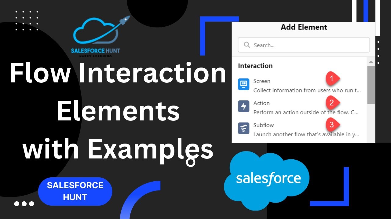 📌salesforce Flows Interaction Section Elements In Flows With Examples 2927