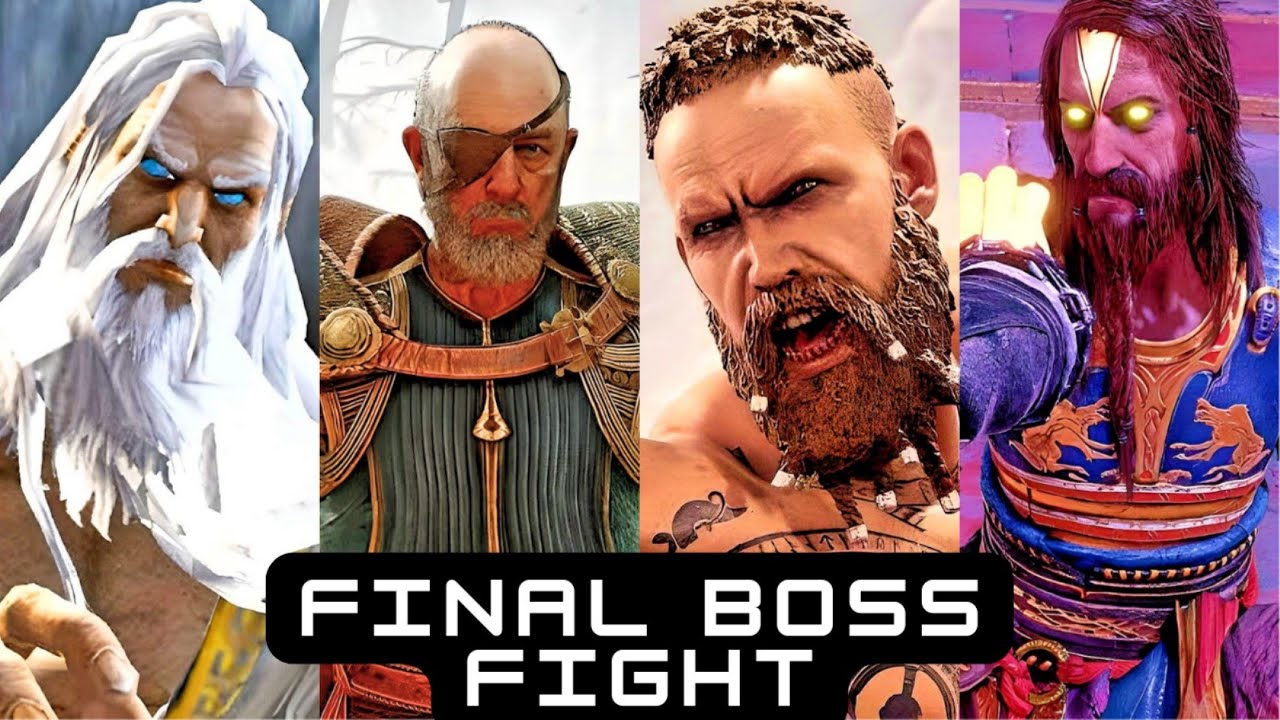 All Final Boss Fight God of War | Kratos vs All End Boss Fight | God of ...