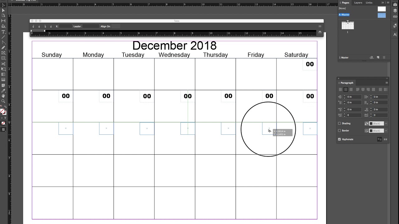 InDesign Calendar Numbers - YouTube