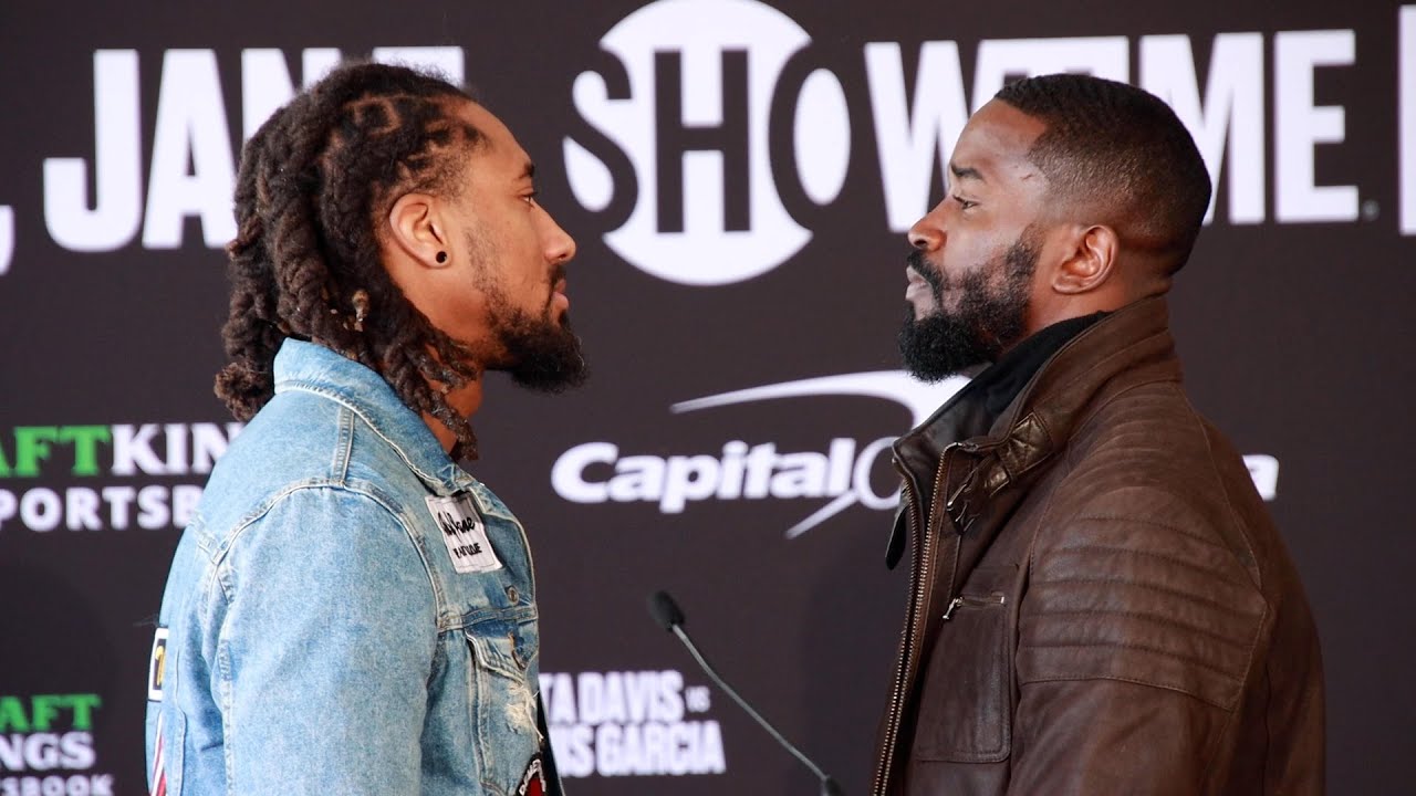 DEMETRIUS ANDRADE IS BACK & STARES DOWN DEMOND NICHOLSON FOR HIS RING ...