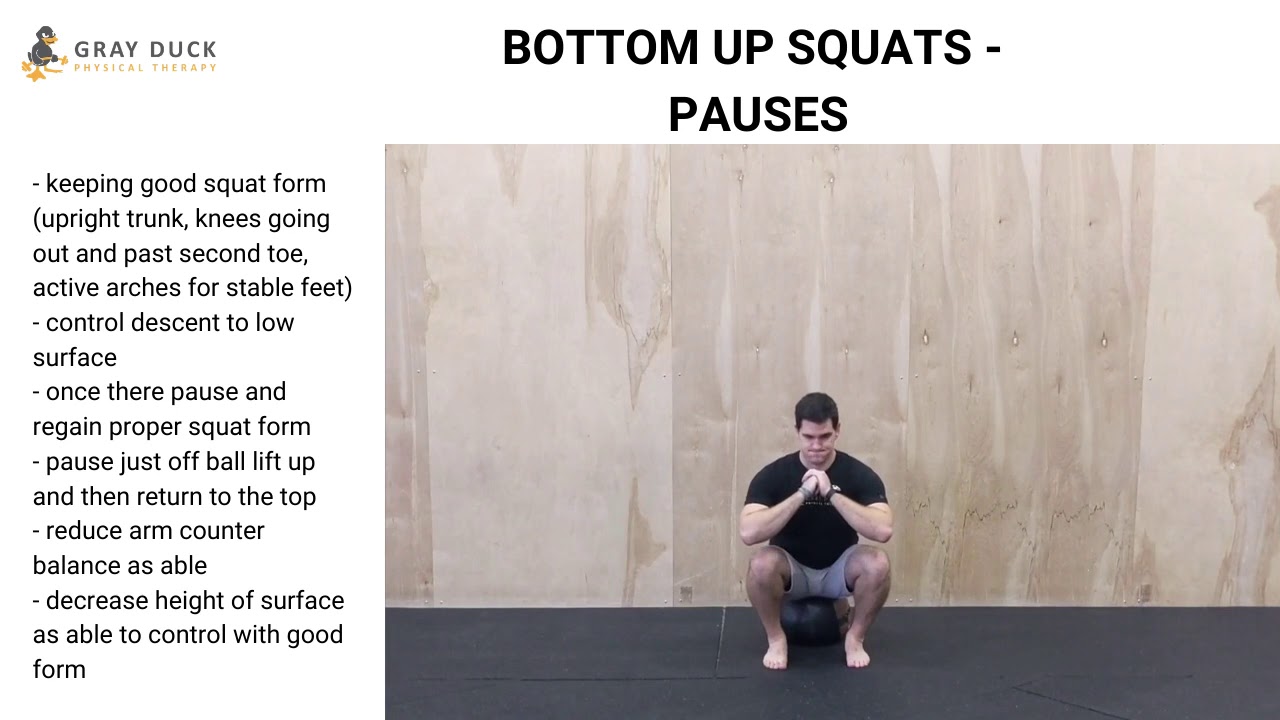 Bottom Up Squats - Pauses - YouTube