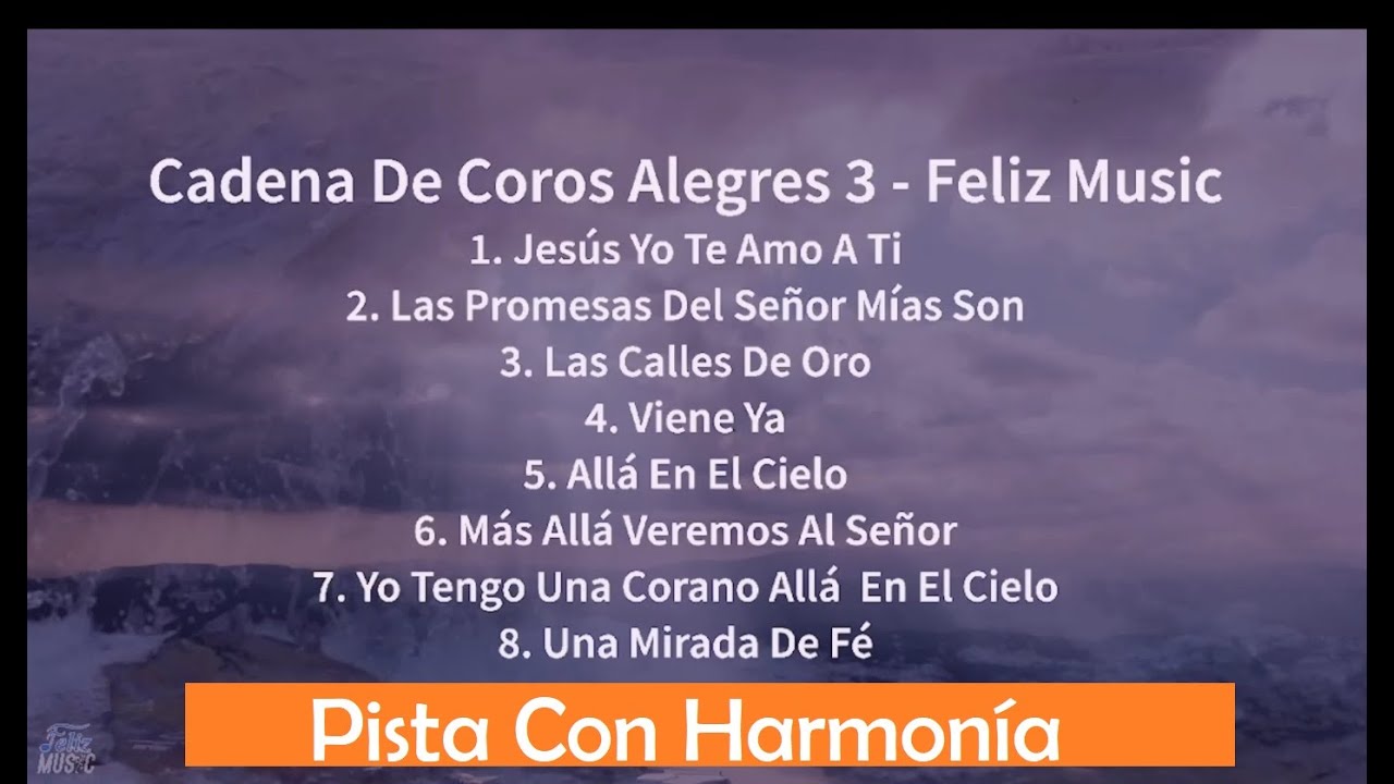 Cadena de Coros Alegres 3 - Pista con letra - Karaoke cristiano - Con ...
