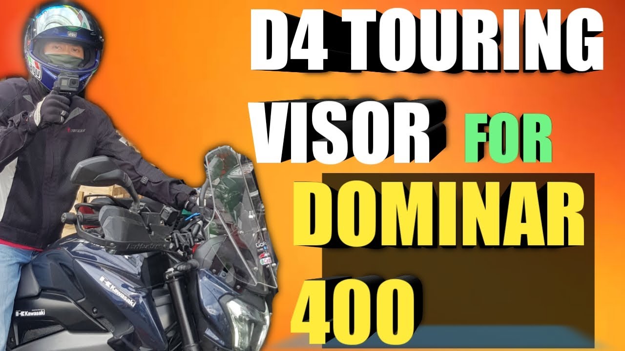 D4 TOURING VISOR VERSION 5 FOR KAWASAKI DOMINAR 400 - YouTube