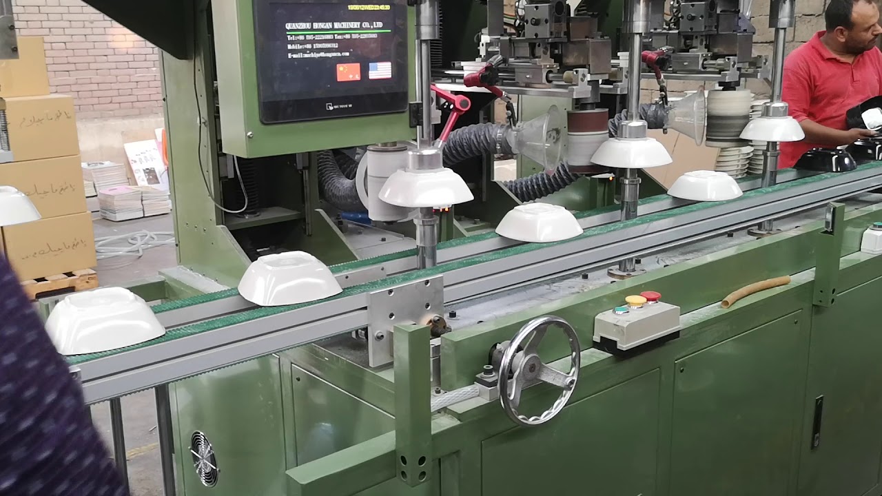 automatic melamine dinnerware polishing machine,www.melaminemould.com ...