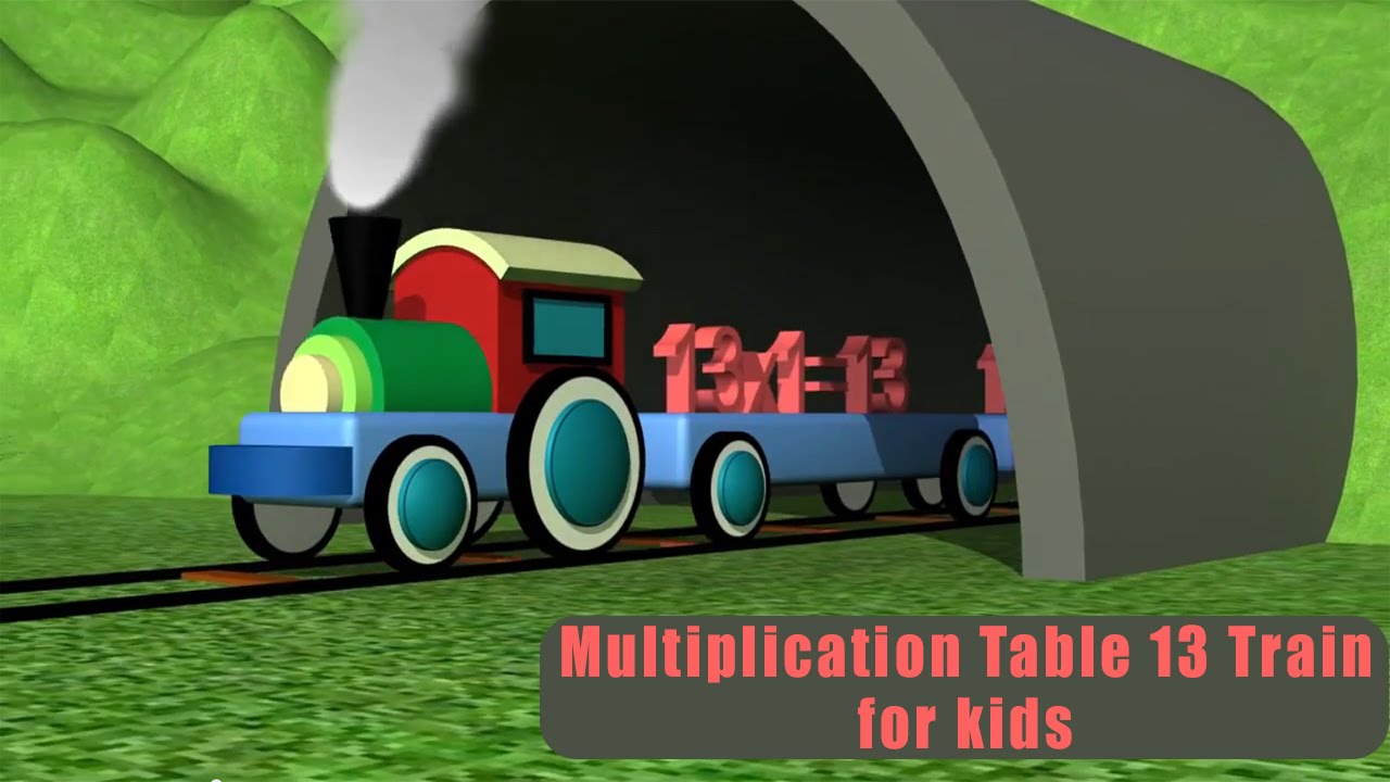 Multiplication Table 13 Train for kids - YouTube