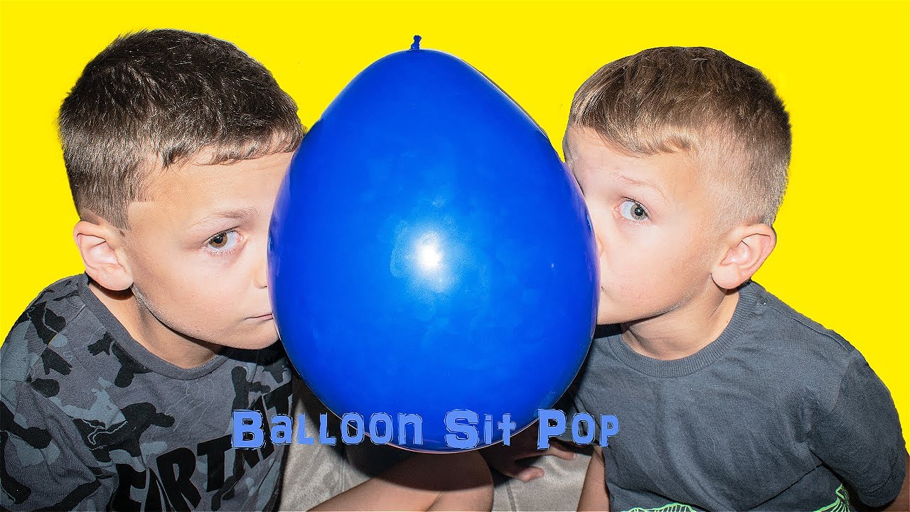 Balloon sit pop, fun indoor game. - YouTube