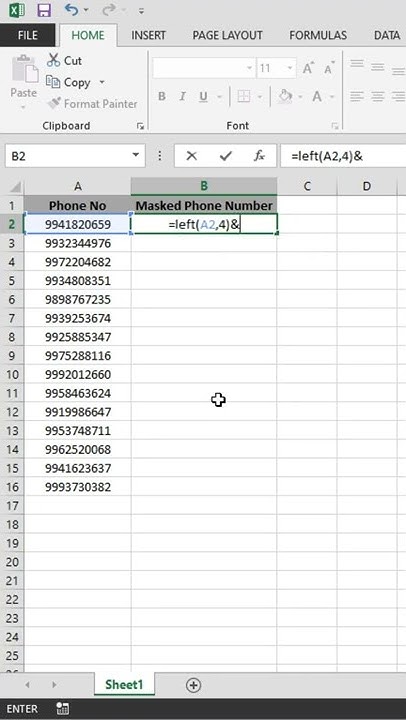 Best Methods to Create a Masked Phone Number in Excel #Shorts #Excel # ...