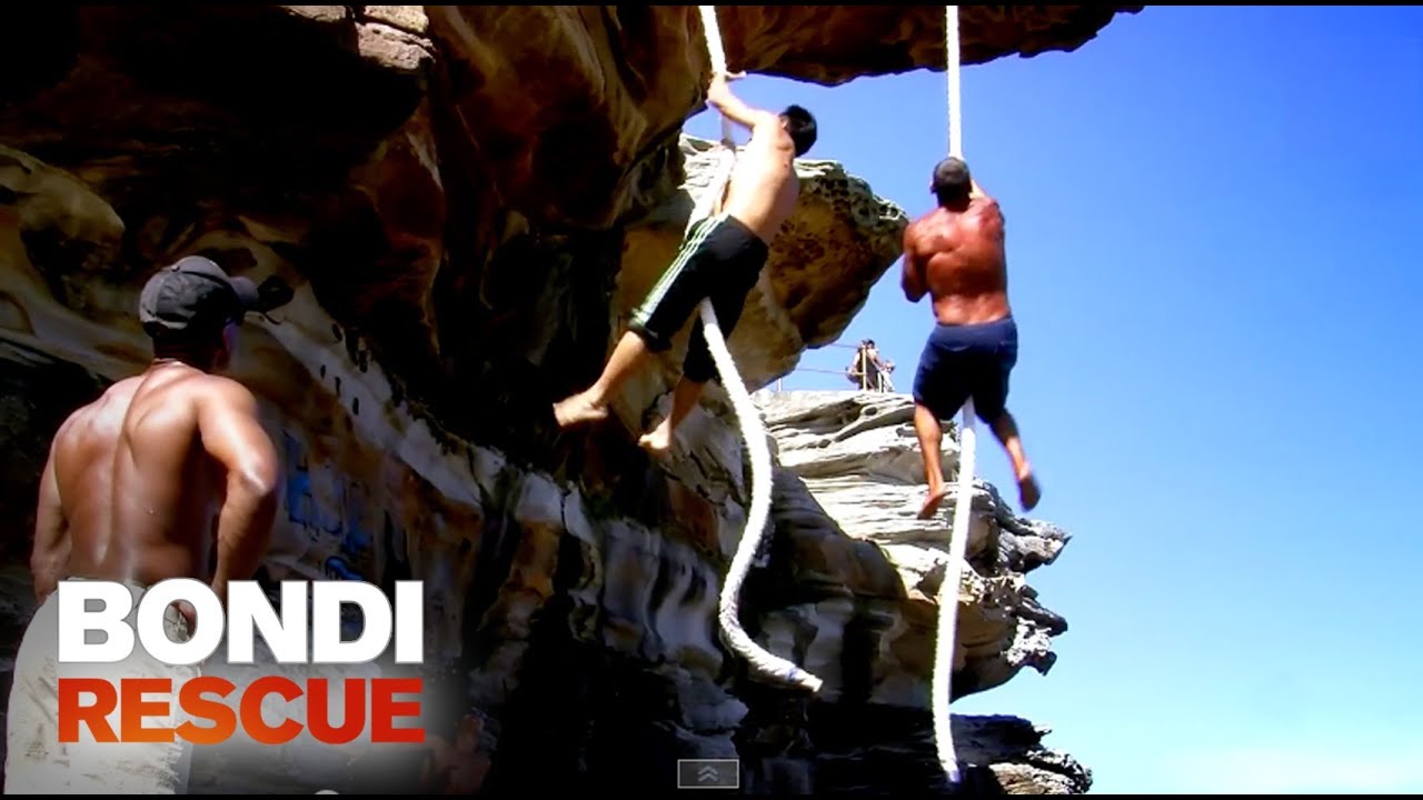 Risky Rope Climb Ends in Tragedy | Bondi Rescue S9 - YouTube