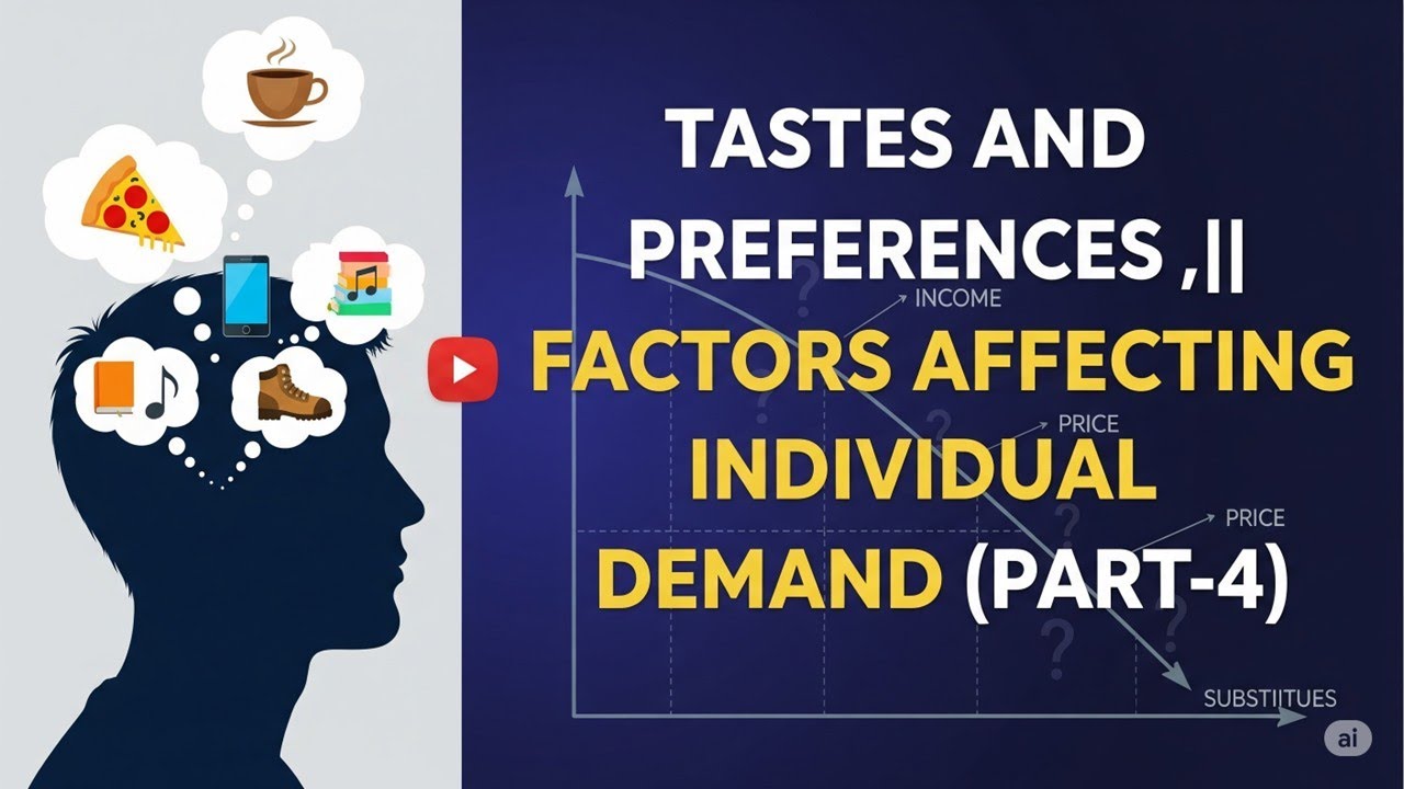 Tastes and Preference || Factors Affecting Individual Demand (Part-4 ...