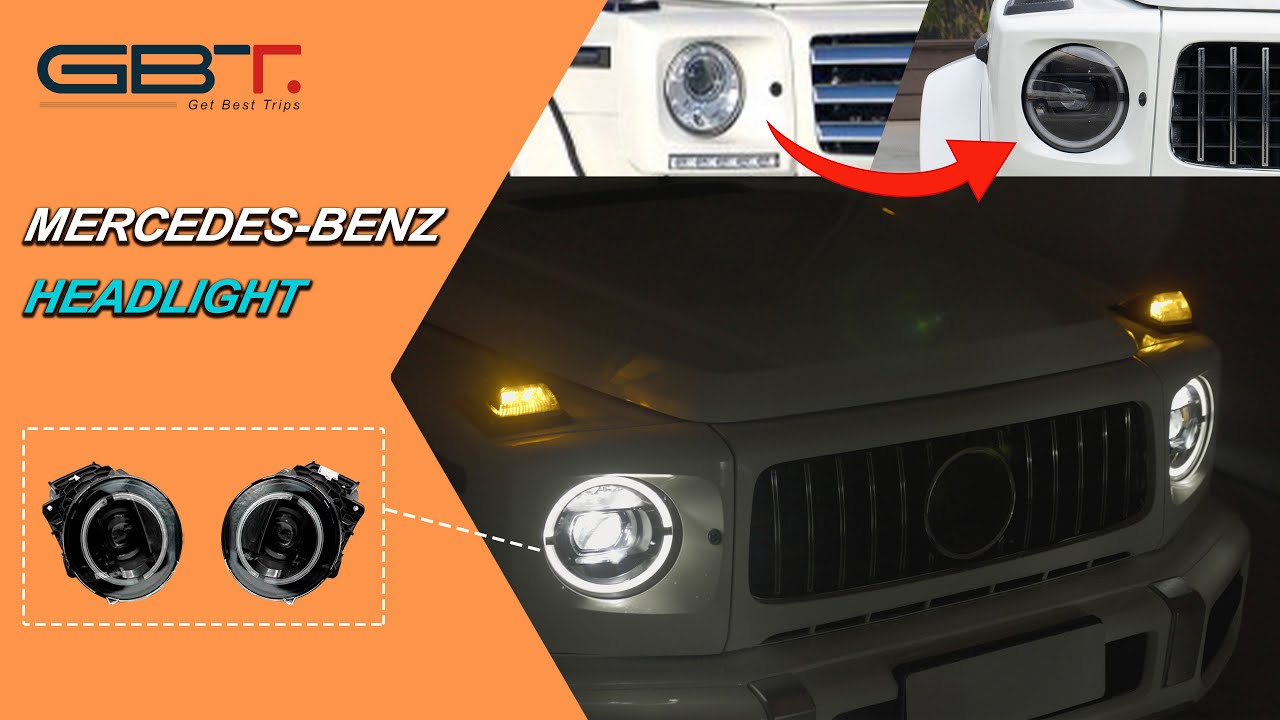 GBT New Mercedes-Benz G-class Headlight Demonstration - YouTube