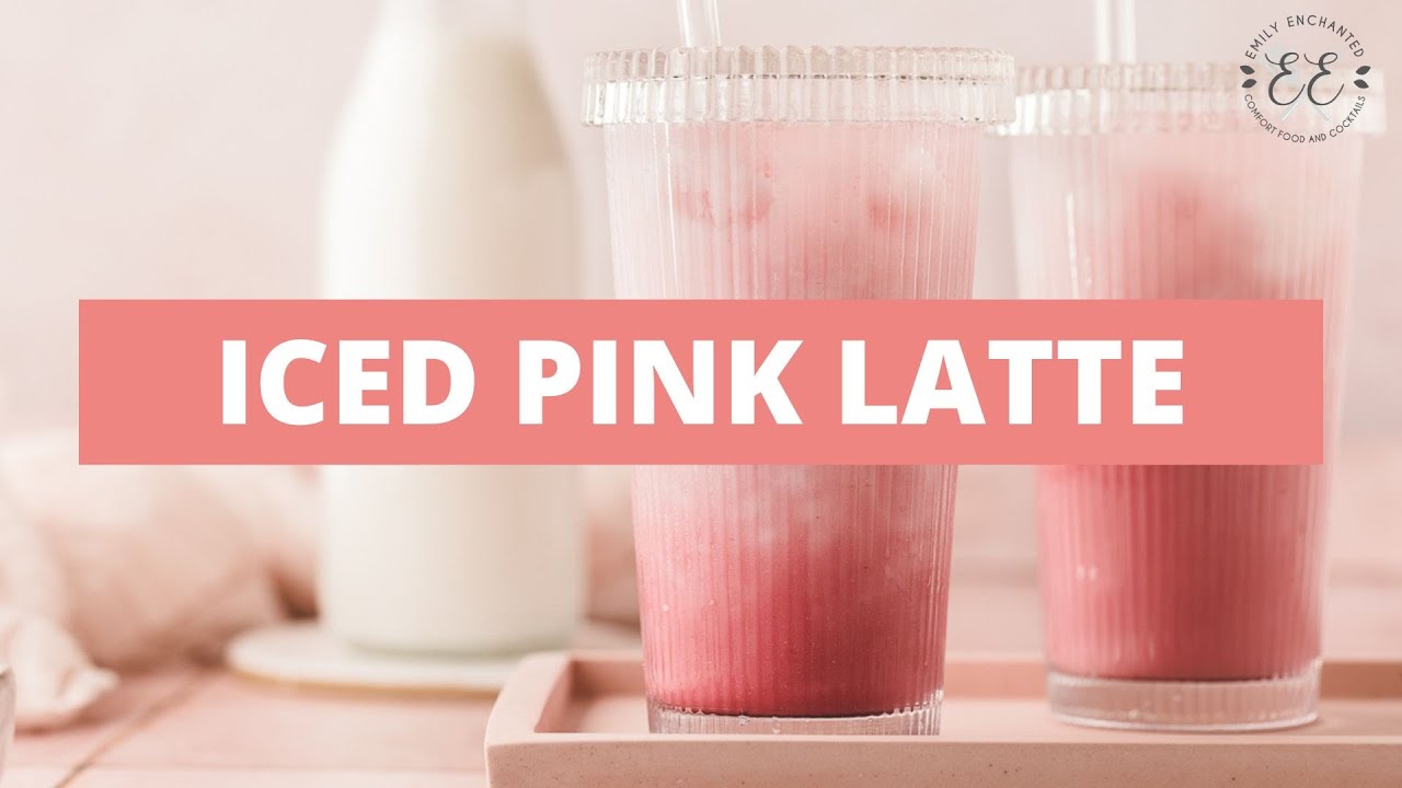 Iced Pink Latte | Emily Enchanted Recipes - YouTube