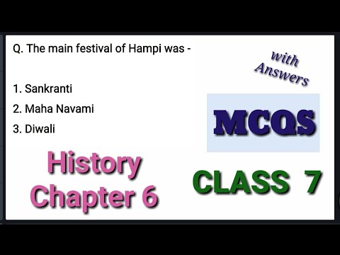 Class 7 history ch 6 mcqs with answers / Town, Traders and ...