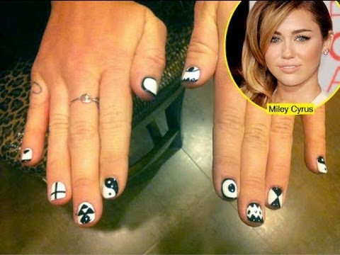 Miley Cyrus Inspired Nails! - YouTube