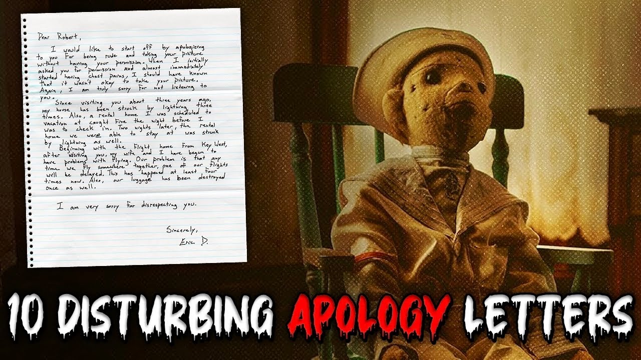 10 Disturbing Apology Letters to Robert The Doll - YouTube