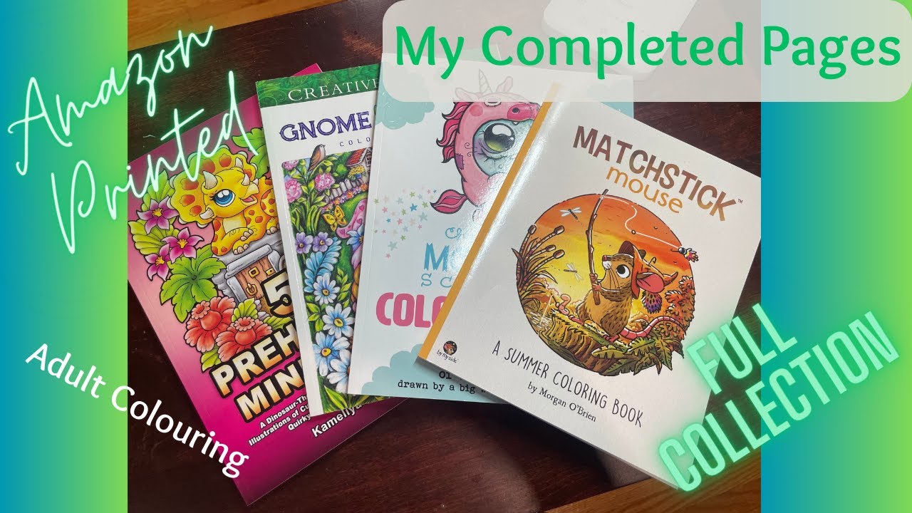 Adult colouring collection & finished pages - Amazon printed books ...