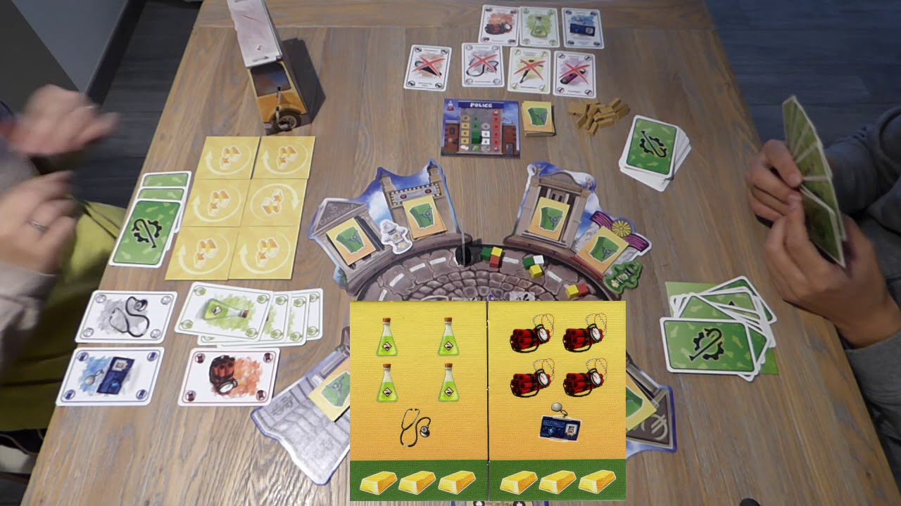 Rob N Run Lets Play - Board Game - 2 Players Game Scenario 1 - YouTube