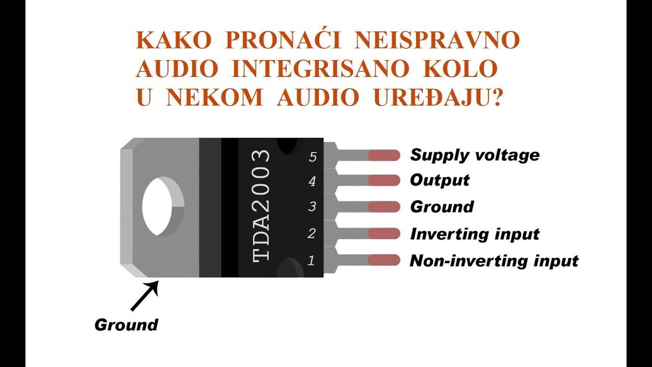 Kako pronaci neispravno audio integrisano kolo u pojačalu? - YouTube