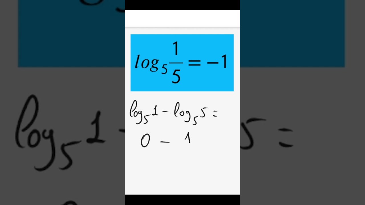 Log En Base 5 De 1 5 1 short YouTube Log En Base 5 De 1 5 1 short YouTube