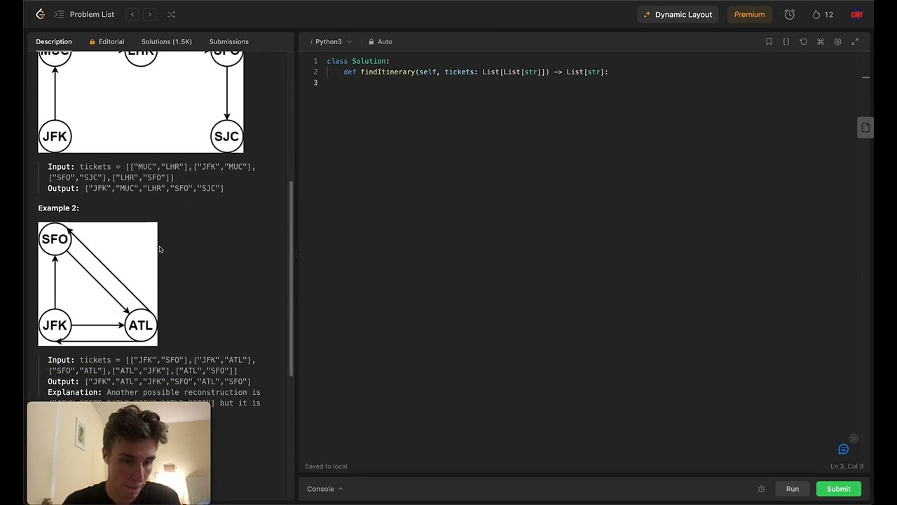 Reconstruct Itinerary | 332 Leetcode | Python3 - YouTube