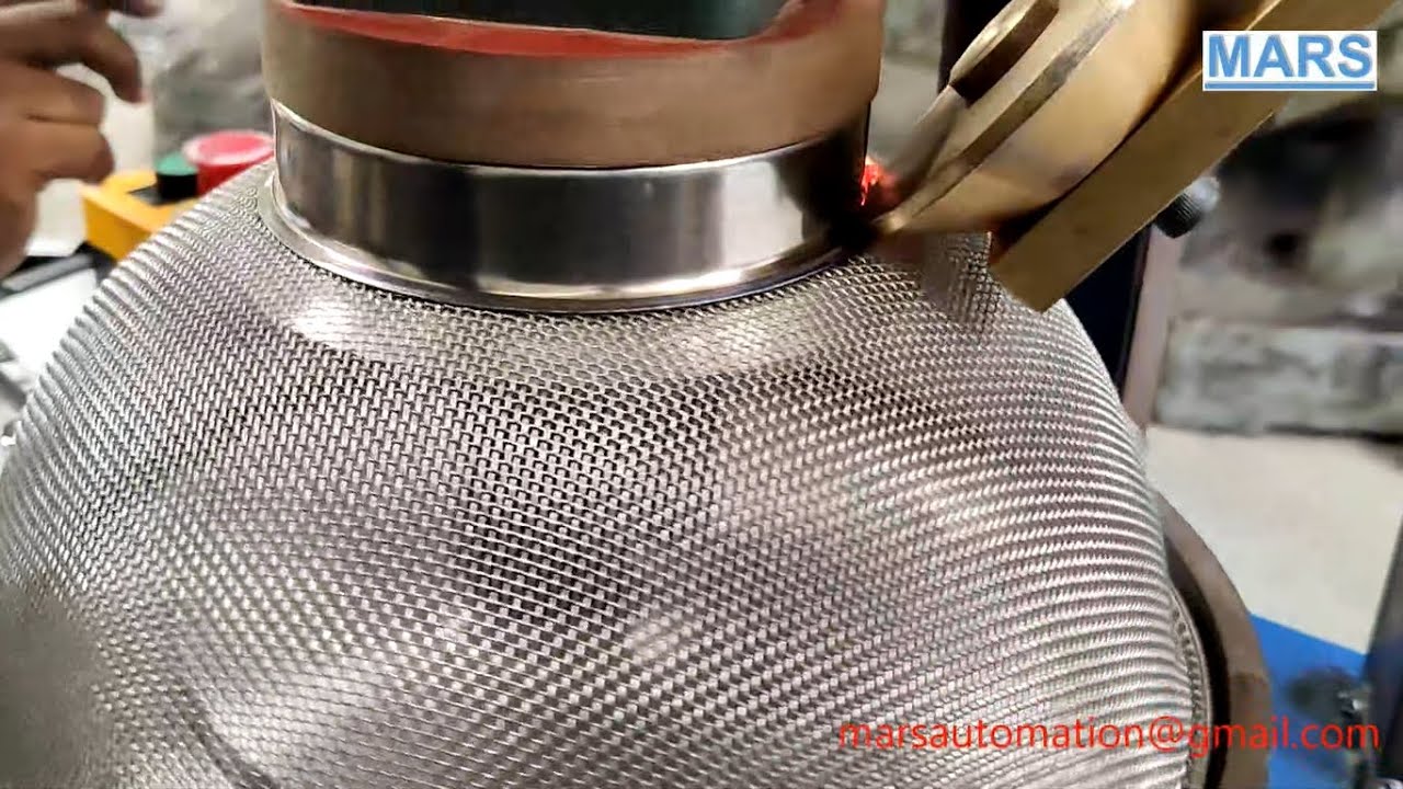 Automatic Colander Mesh Basket Welding Machine - YouTube
