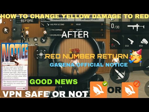 HOW TO CHANGE YELLOW DAMAGE NUMBER TO RED NEMBER || RED DAMAGE NUMBER ...