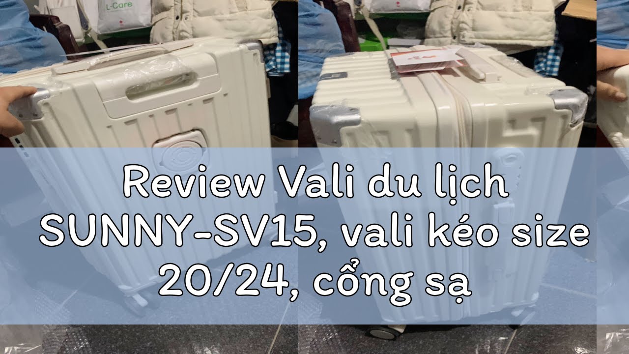 Review Vali du lịch SUNNY-SV15, vali kéo size 20/24, cổng sạc USB, khay ...
