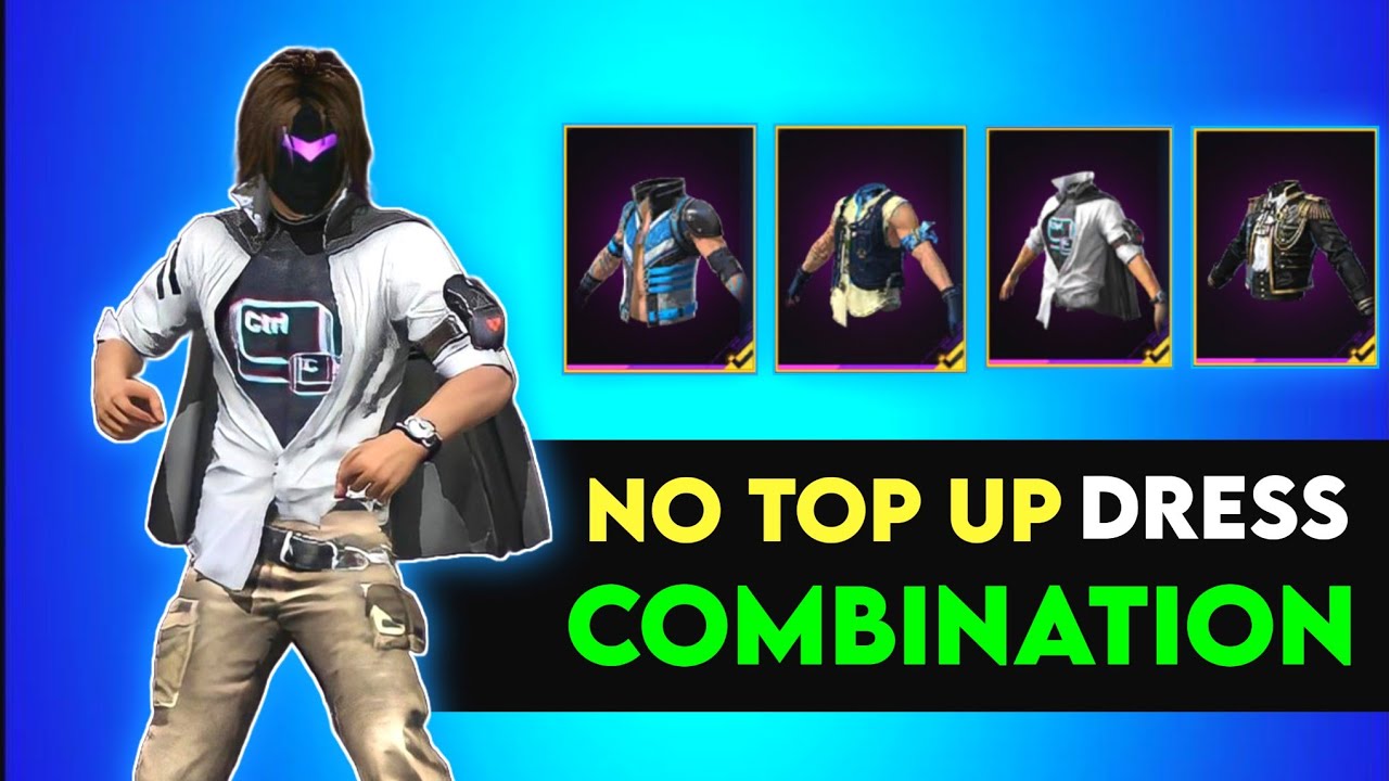 No Top Up Dress Combination In Ff | Best Dress Combination | Free Free ...