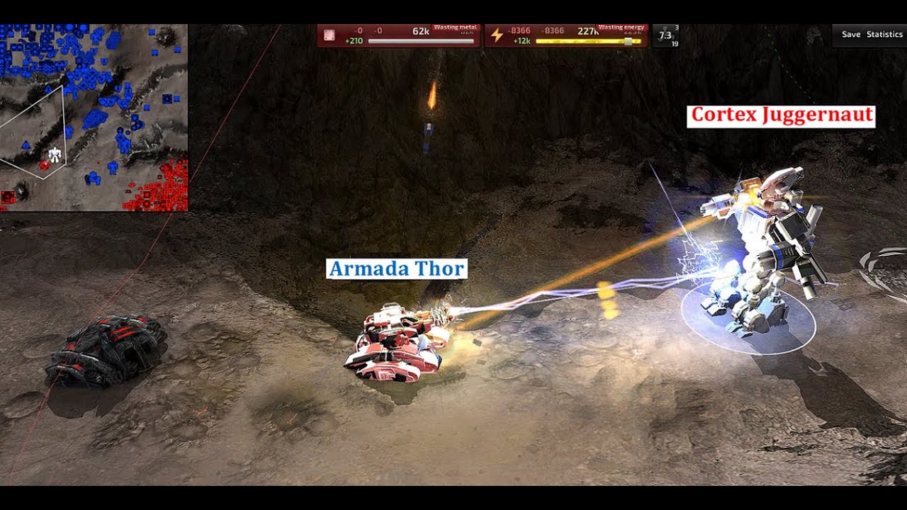 Beyond All Reason - Armada Thor vs Cortex Juggernaut - YouTube