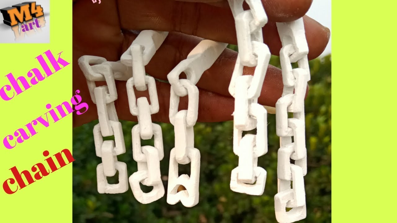 chalk carving chain / chalk piece carving art for bignners / M4 art ...