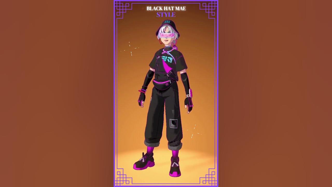 Fortnite Style Black Hat Mae Epic 👕 Battle Pass Youtube