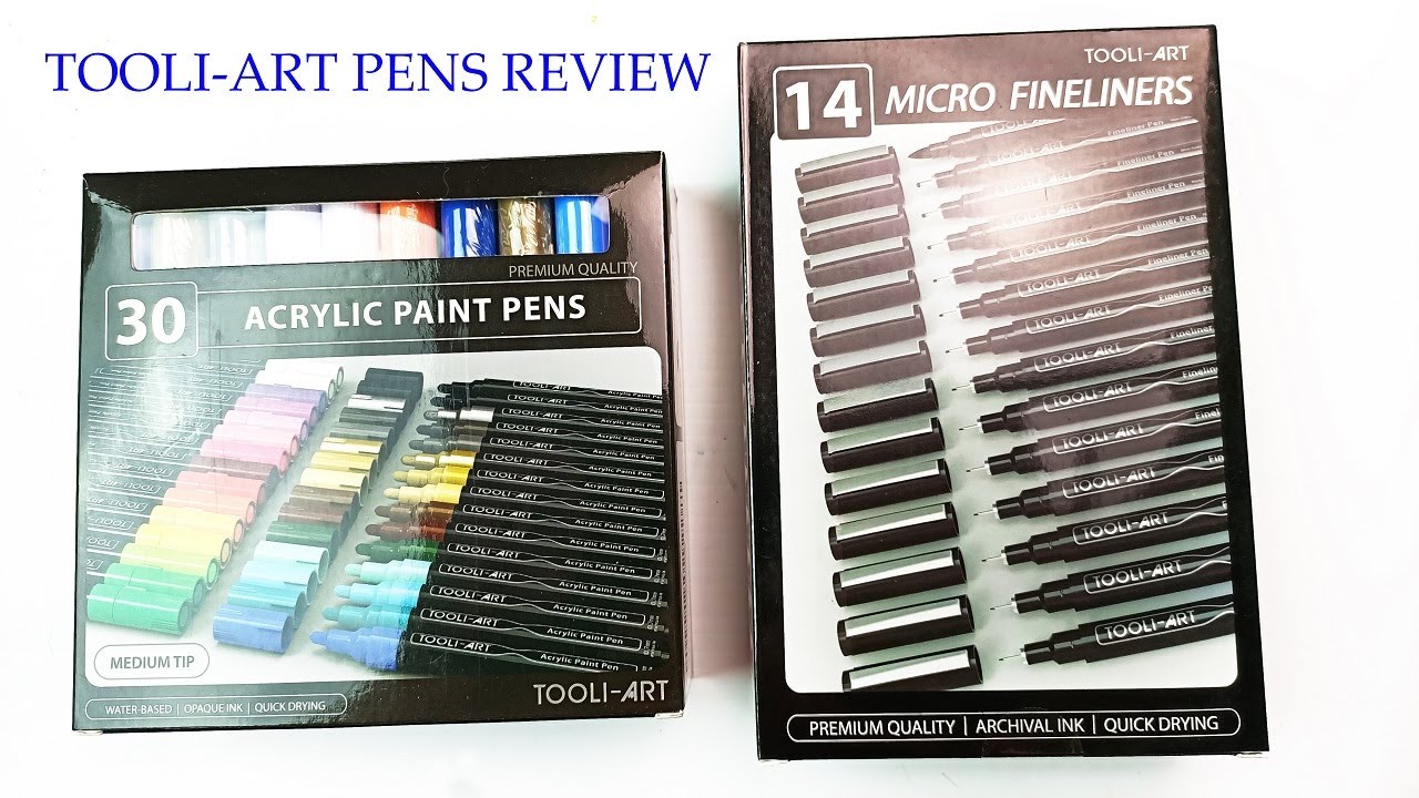 Tooli Art Fineliners and Paint Pens Review - YouTube
