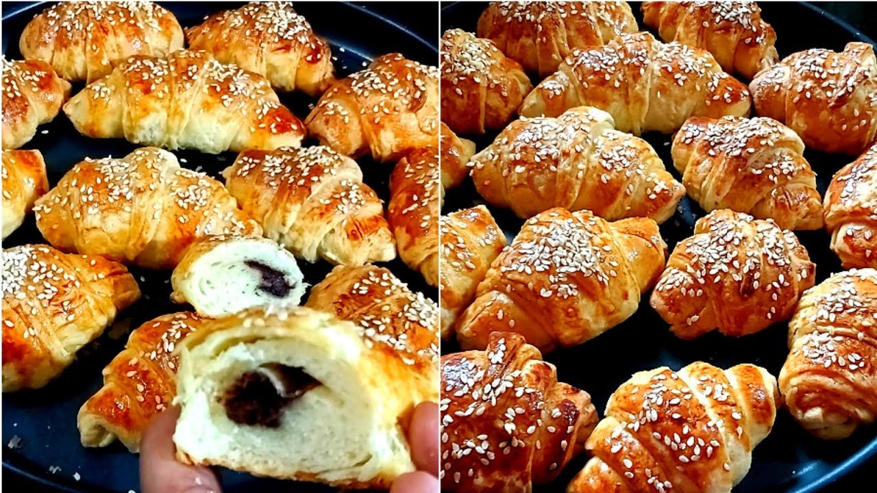 Croissant എളുപ്പത്തിൽ ഓവൻ ഇല്ലാതെയും ഓവനിലും / Croissant recipe in easy ...