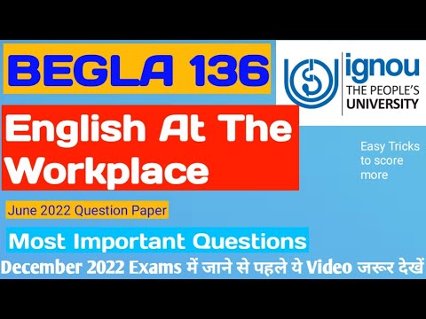 BEGLA 136 June 2022 Question Paper | BEGLA 136 Previous Year Question ...