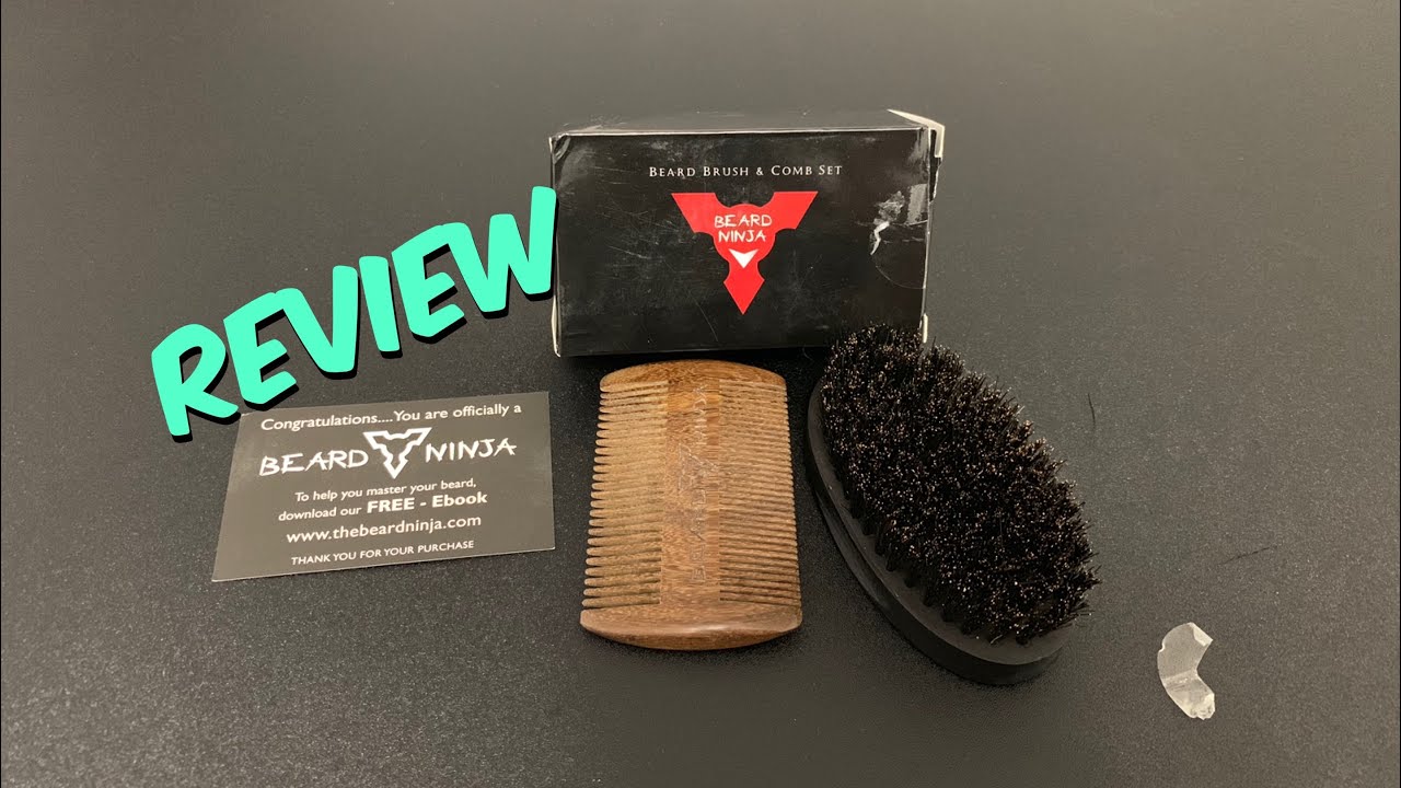 BEARD NINJA - Beard Brush & Comb Set for Men Review - YouTube