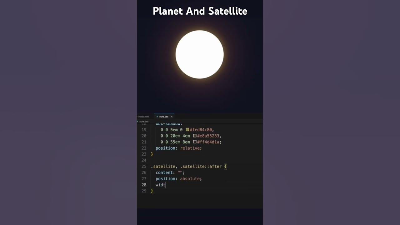 #frontend #coding planet & satellite - YouTube