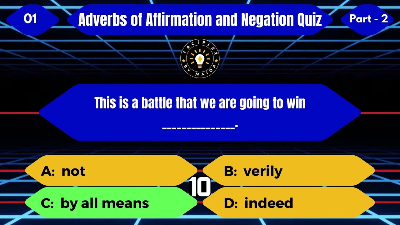 Part 2- Adverbs of Affirmation and Negation Quiz - YouTube