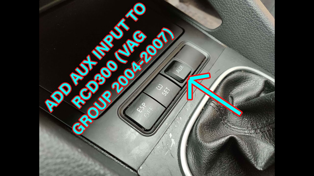 Fitting an aux input button to RCD300 (VW Golf mk5, 2006) - YouTube