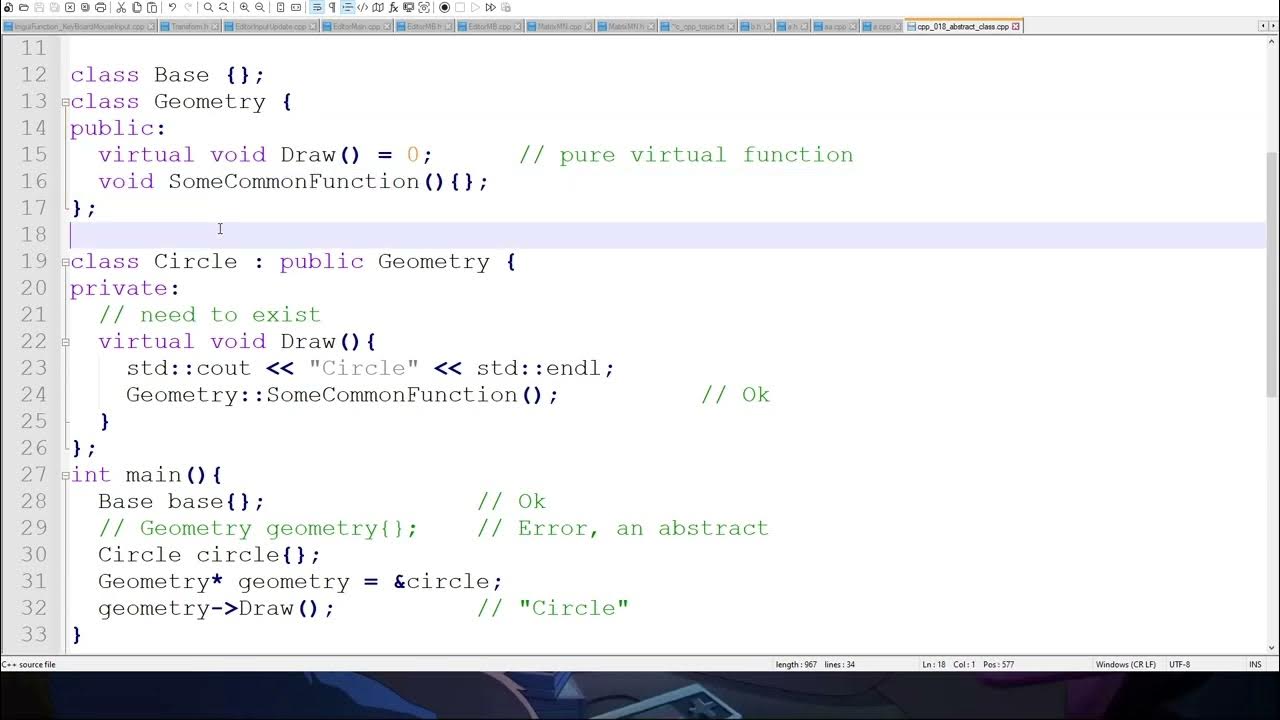 C ++ Basic Tutorial｜018｜ abstract class - YouTube
