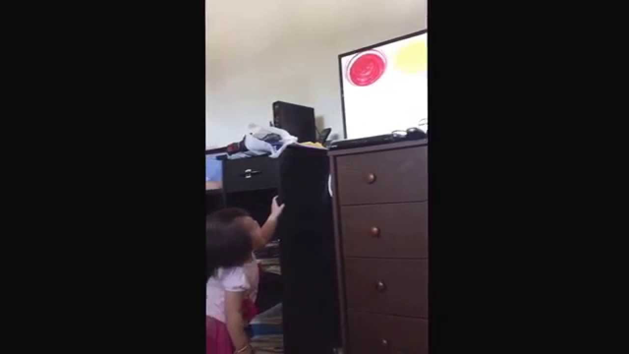 Watched baby first tv seriously - YouTube