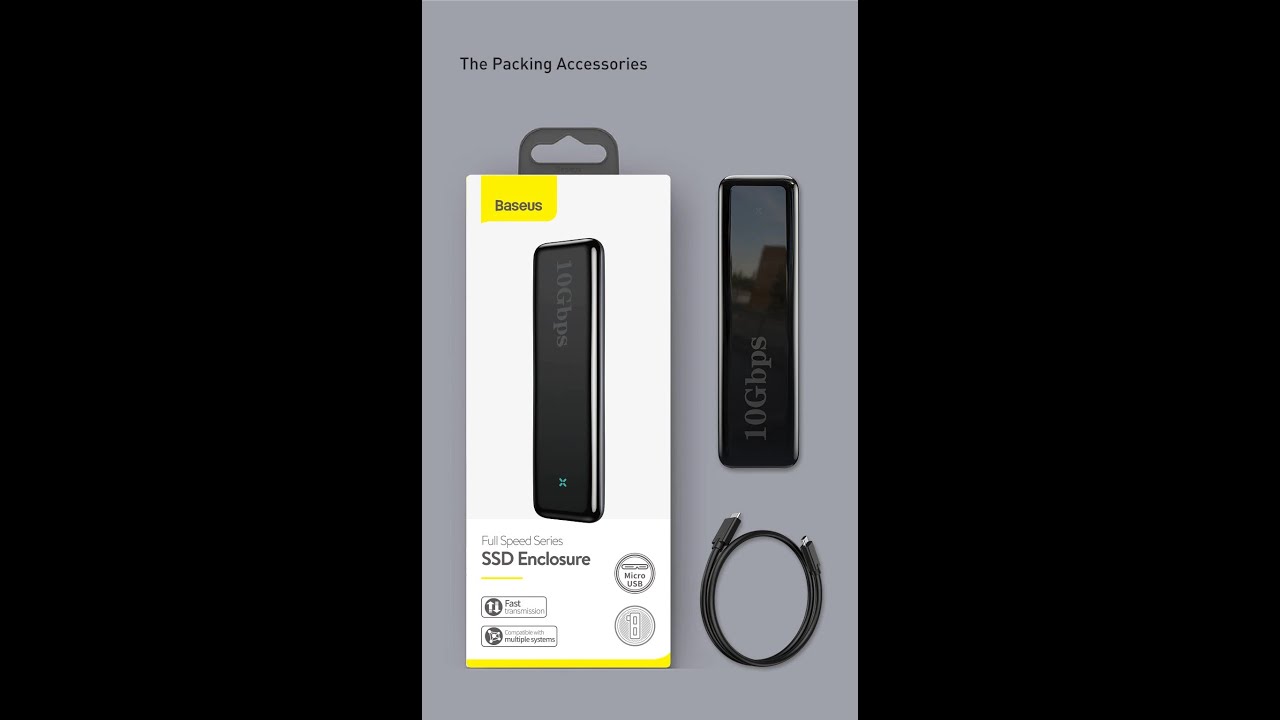 Baseus M.2 NVMe Enclosure (UnboxOnly) - YouTube